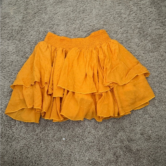 Shorts | Orange Ruffle Skort | Poshmark